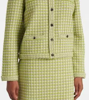 Tory Burch Knitted Checked Jacket