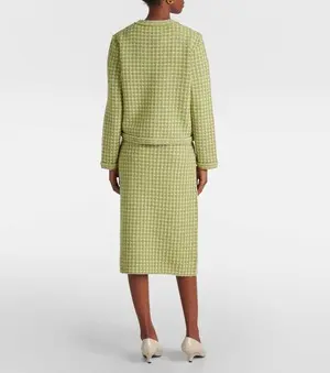 Tory Burch Knitted Checked Jacket