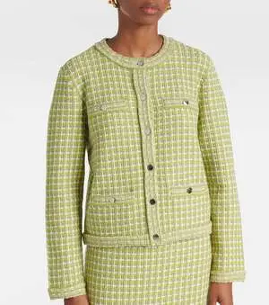 Tory Burch Knitted Checked Jacket