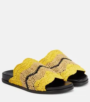 Marni X No Vacancy Inn Fussbett Raffia Slides