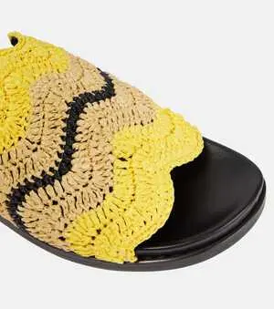 Marni X No Vacancy Inn Fussbett Raffia Slides