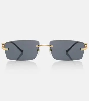 Cartier Panthère De Rectangular Sunglasses - Blue