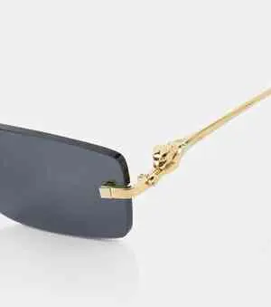 Cartier Panthère De Rectangular Sunglasses - Blue