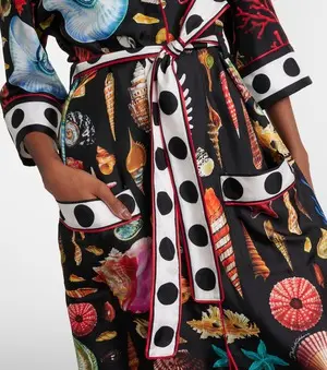 Dolce & Gabbana Capri Printed Silk Satin Robe
