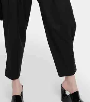 Alaïa Herringbone Tapered Wool Trousers