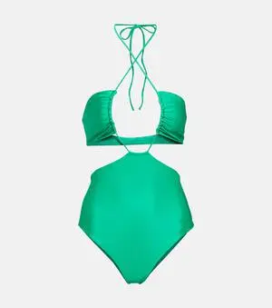 Jade Swim Cutout One-piece Swimsuit - Green