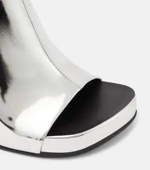 Stella McCartney Elsa Mirrored Faux Leather Sandals