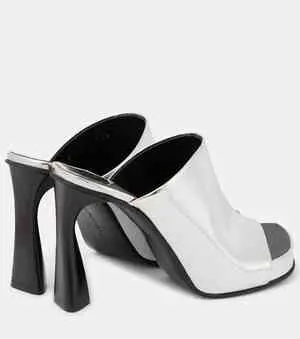 Stella McCartney Elsa Mirrored Faux Leather Sandals