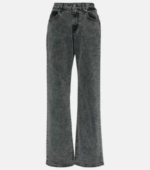 7 For All Mankind Low-rise Straight-leg Jeans