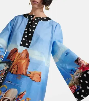 Dolce & Gabbana Capri Printed Cotton Kaftan