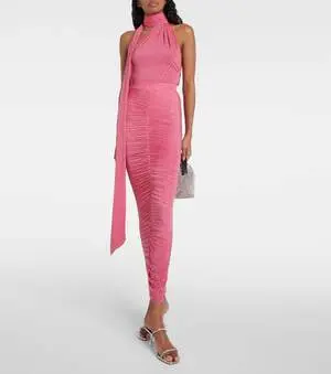 Alex Perry Embellished Ruched Maxi Skirt