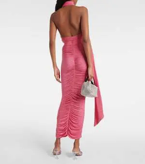 Alex Perry Embellished Ruched Maxi Skirt