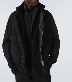 Sacai Cotton-blend Ripstop Jacket - Black