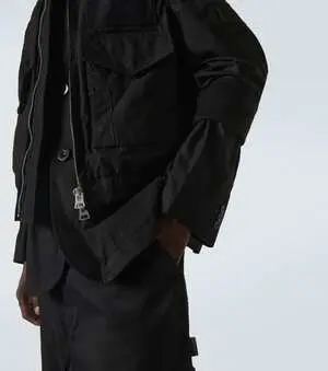 Sacai Cotton-blend Ripstop Jacket - Black