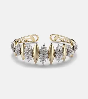 Yeprem 18kt Yellow And White Diamond Bangle - Gold