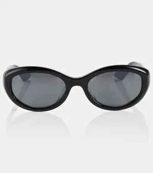 Khaite X Oliver Peoples 1969c Oval Sunglasses - Black