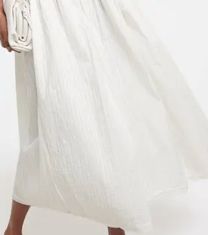 Ulla Johnson Emmaline Halterneck Cotton Poplin Midi Dress - White