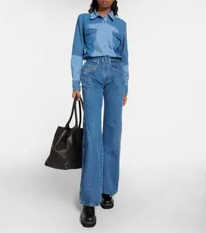 Gabriela Hearst Foster Patchwork Flared Jeans