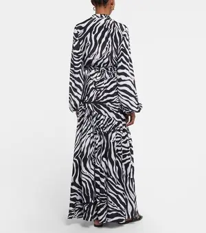 ALEXANDRA MIRO Tabitha Zebra-print Wrap Top