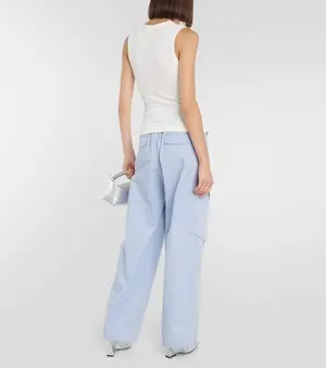 DION LEE Cutout Cotton-blend Top - White
