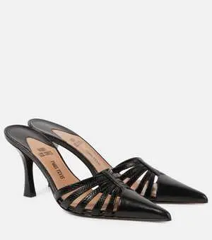 Paris Texas Nadia 85 Cutout Leather Mules