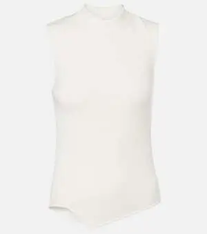 TOTEME Ribbed-knit Asymmetric Top