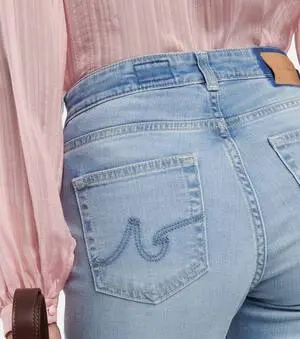 Ag Embroidered Flared Jeans