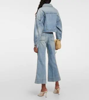 Zimmermann Raie Cropped Denim Jacket
