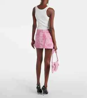 Blumarine Camouflage Denim Cargo Miniskirt