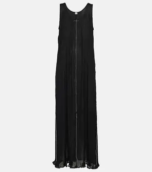 TOTEME Plisse Maxi Dress - Black