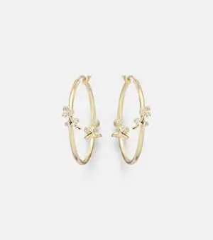Ileana Makri 18kt Yellow Hoop Earrings With Diamonds - Gold