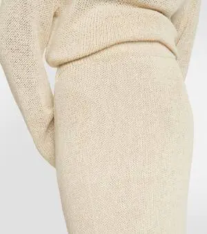 THE ROW Fumaia Knitted Silk Maxi Skirt