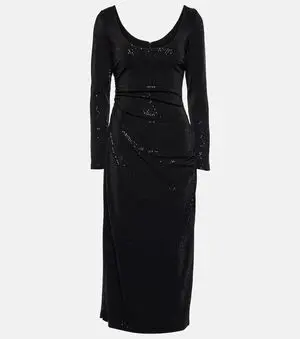 MARKARIAN Jude Embellished Midi Dress - Black