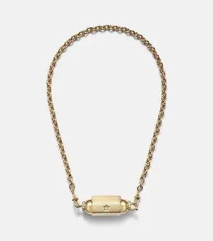MARIE LICHTENBERG Jumbo 18kt Pendant Necklace With Diamonds - Gold