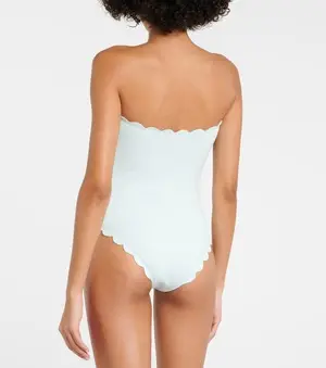 Marysia Scalloped Strapless Swimsuit