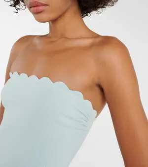 Marysia Scalloped Strapless Swimsuit