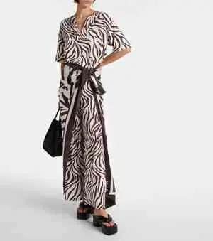 Max Mara Siberia Zebra-print Jersey Top