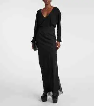 Rick Owens Silk Maxi Skirt