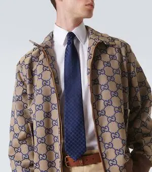 Gucci Gg Silk Twill Neck Tie