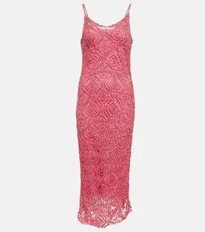 TOM FORD Openwork Knit Maxi Dress - Pink