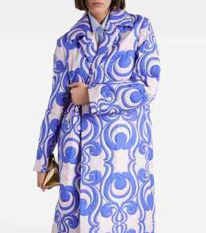 Dries Van Noten Quilted Wrap Coat