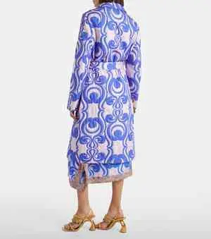 Dries Van Noten Quilted Wrap Coat