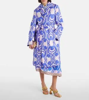 Dries Van Noten Quilted Wrap Coat