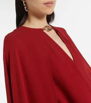 Valentino Garavani Cady Couture Caped Gown