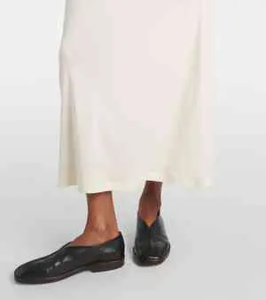 LEMAIRE Belted Cotton Jersey Midi Dress - White