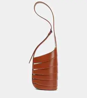 Alaïa Babel Small Leather Shoulder Bag - Brown