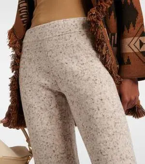 Alanui Dreamscape Fringed Wool-blend Pants - Beige