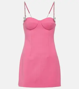 AREA Embellished Mini Dress