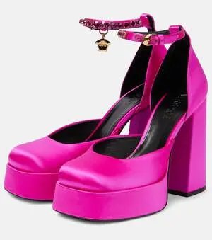Versace Medusa Aevitas Satin Platform Pumps