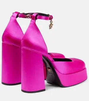 Versace Medusa Aevitas Satin Platform Pumps
